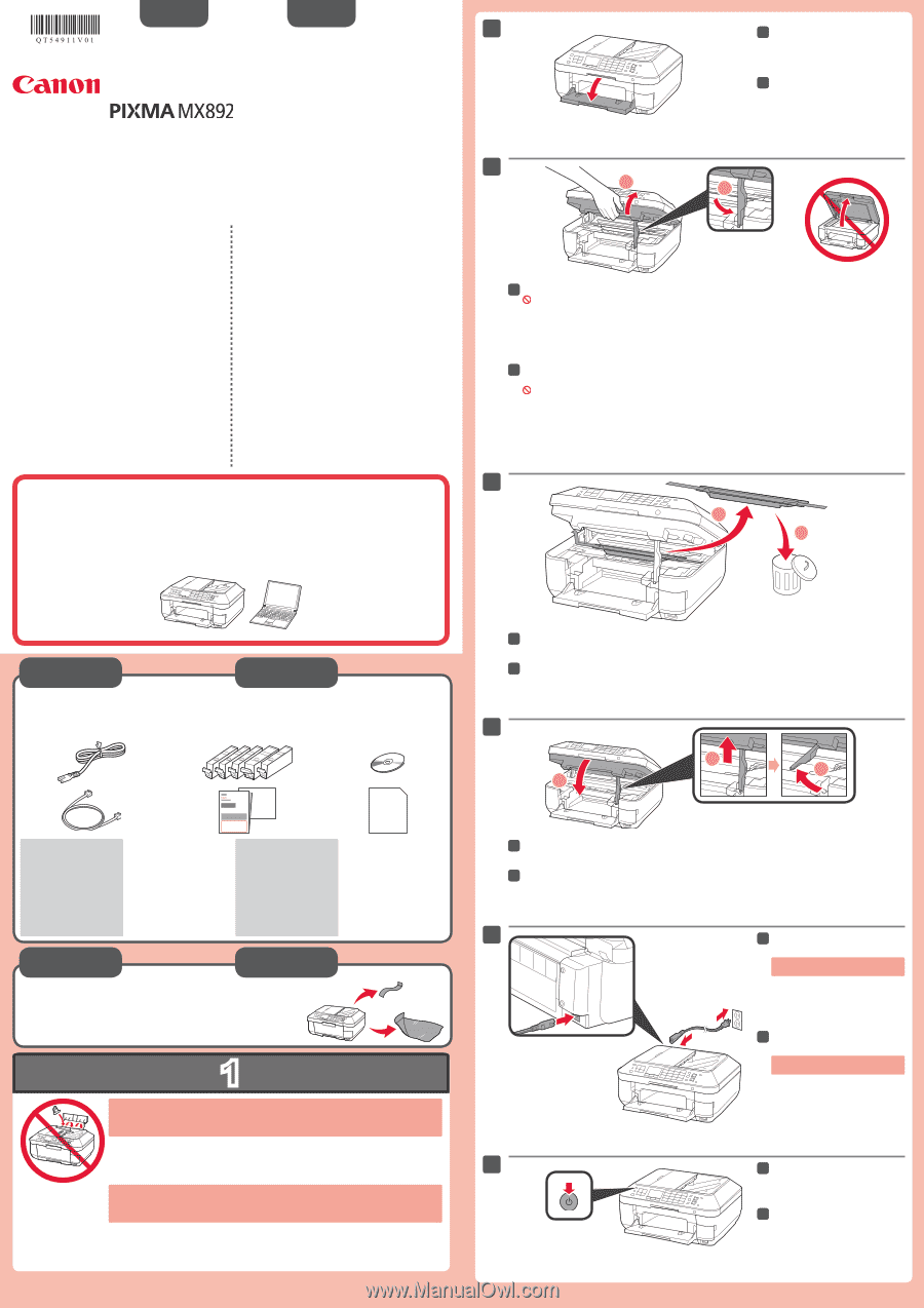 Canon PIXMA MX892 | MX892 Getting Started
