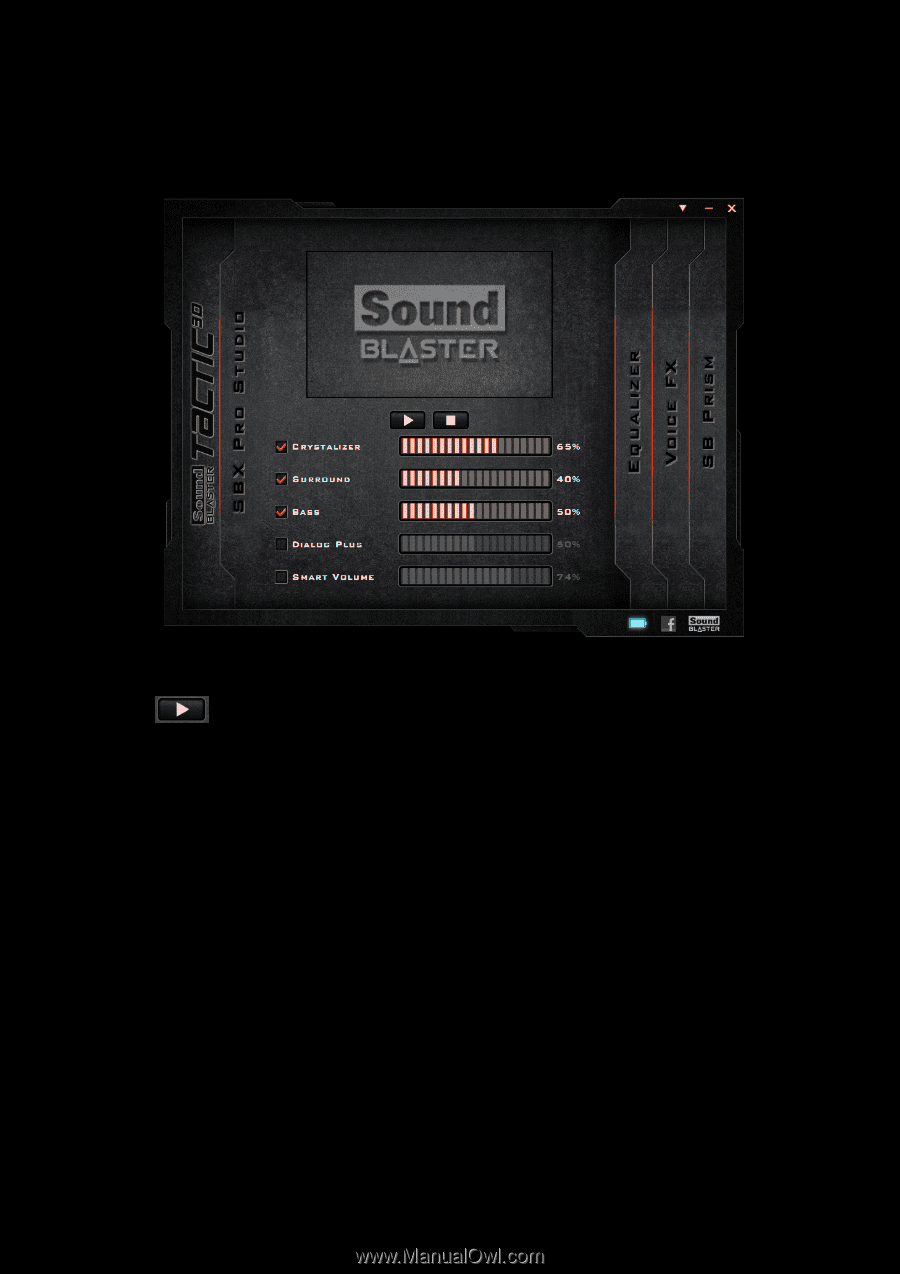 Enhancing the Audio - SBX Pro Studio, SBX Pro Studio, SBX Crystalizer ...
