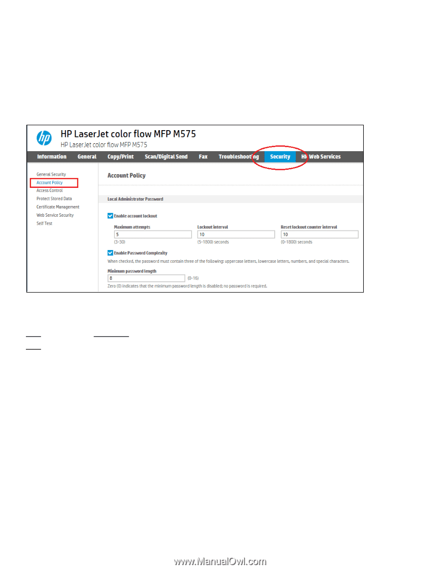 Introduction, Account Lockout | HP PageWide Enterprise Color MFP 586 ...