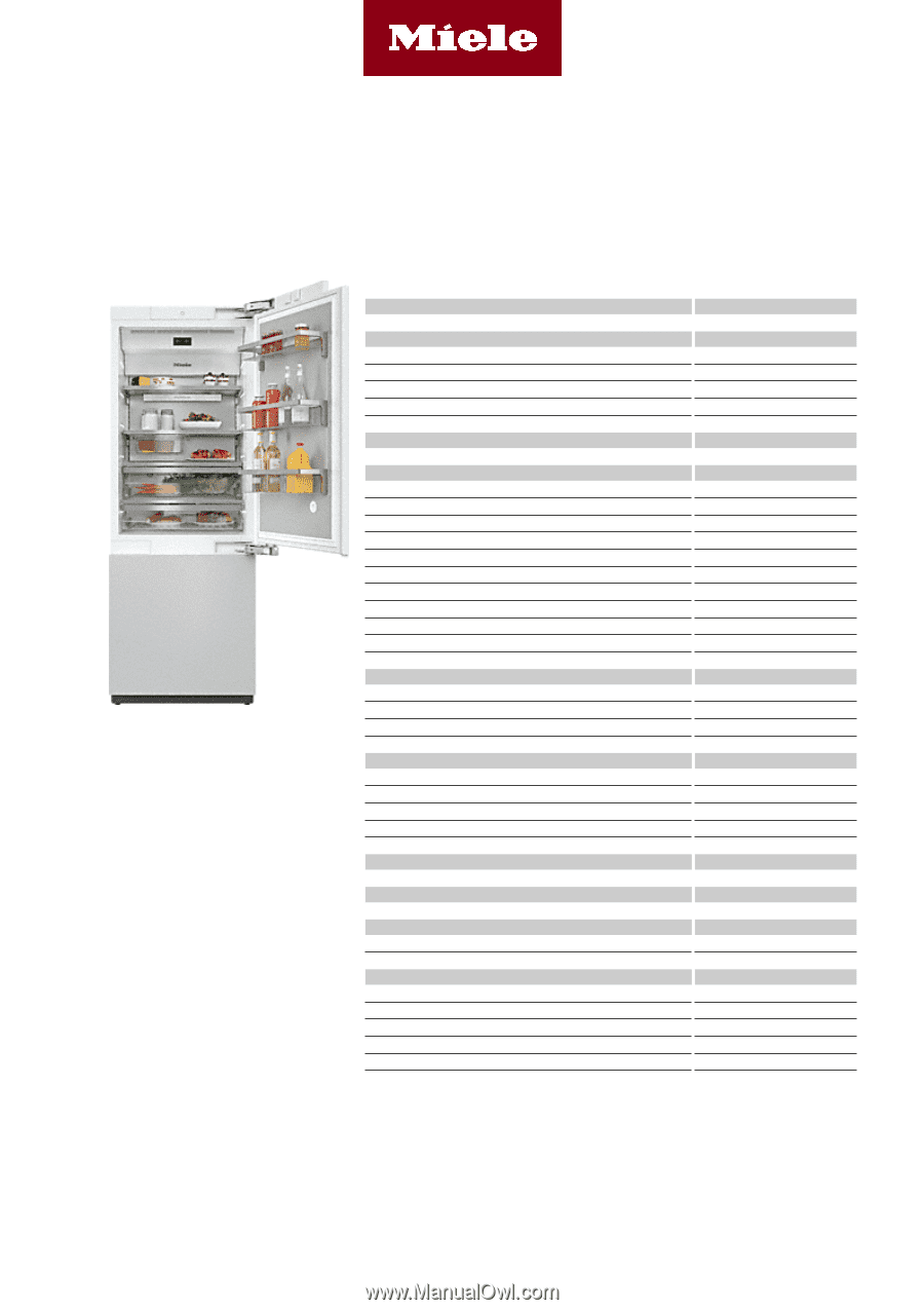 Miele KF 2801 Vi | Product sheet