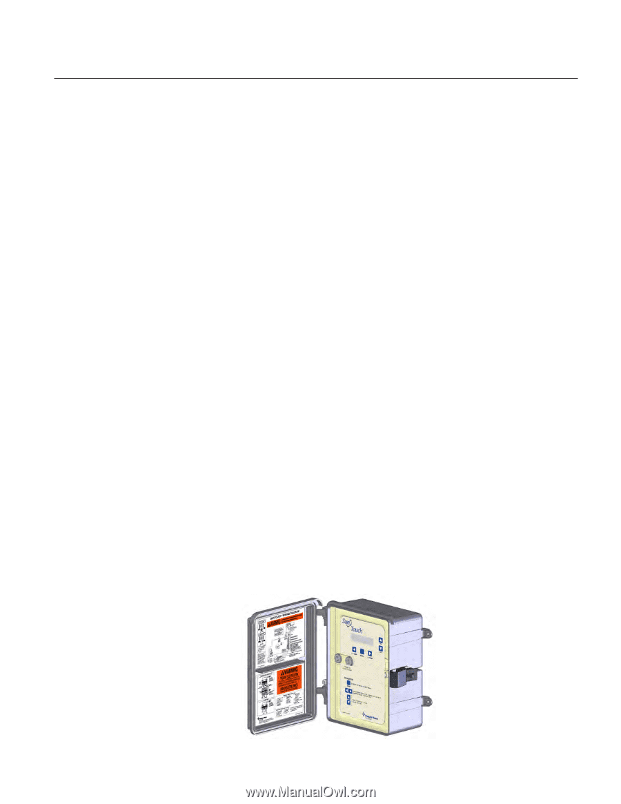 Overview | Pentair SunTouch Control System | User Manual - English (Page 9)