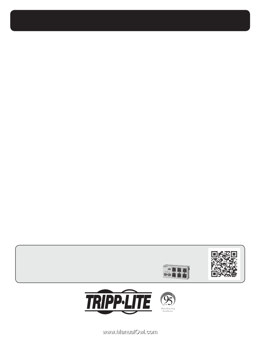 Tripp Lite PDU3EVSR6L2130 | Users Guide for WEBCARDLX PowerAlert Device ...