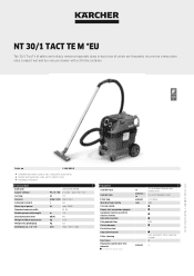 Karcher NT 30/1 Tact Te M EU Manual