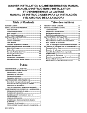 Whirlpool WTW8127LC Manual