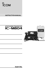 Icom IC-M804 Manual